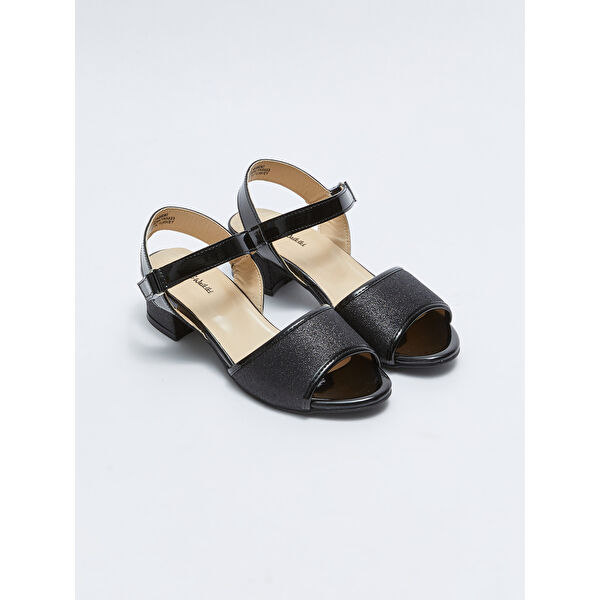 Tek Bantlı Cırt Cırtlı Kız Çocuk Topuklu Ayakkabı