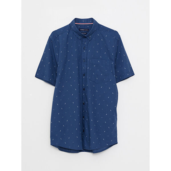 LCW CLASSIC Regular Fit Kısa Kollu Desenli Poplin Erkek Gömlek LCW CLASSIC Regular Fit Kısa Kollu Desenli Poplin Erkek Gömlek