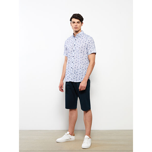 LCW CLASSIC Regular Fit Kısa Kollu Desenli Poplin Erkek Gömlek LCW CLASSIC Regular Fit Kısa Kollu Desenli Poplin Erkek Gömlek