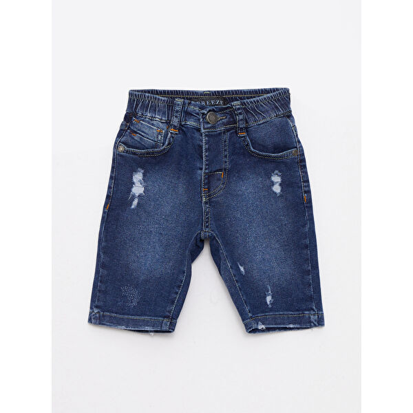 Breeze Beli Lastikli Erkek Bebek Jean Şort