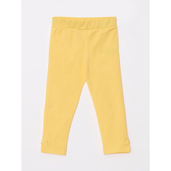 Breeze Beli Lastikli Pamuklu Kız Çocuk Tayt