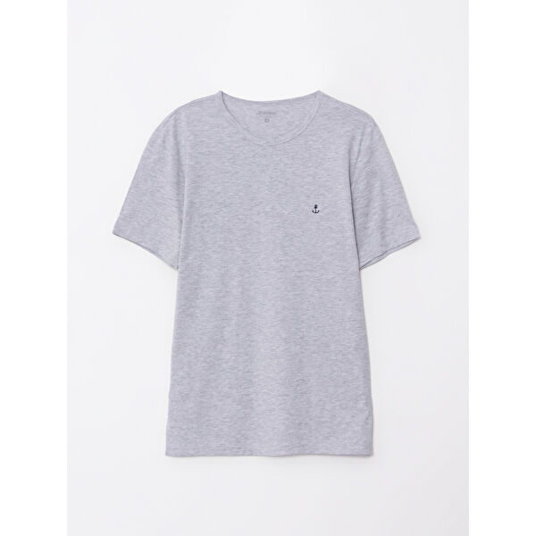 LCW DREAM Bisiklet Yaka Kısa Kollu Erkek Pijama Üst