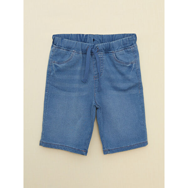 Beli Lastikli Basic Erkek Bebek Jean Şort