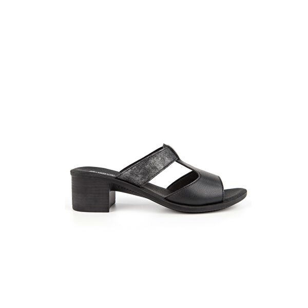 Muya Çift Bantlı Topuklu Kadın Terlik