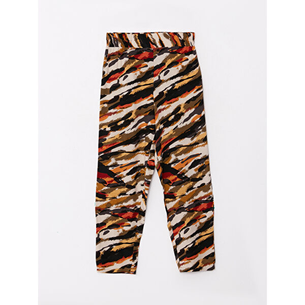 Beli Lastikli Rahat Kalıp Desenli Viskon Kadın Pantolon Beli Lastikli Rahat Kalıp Desenli Viskon Kadın Pantolon