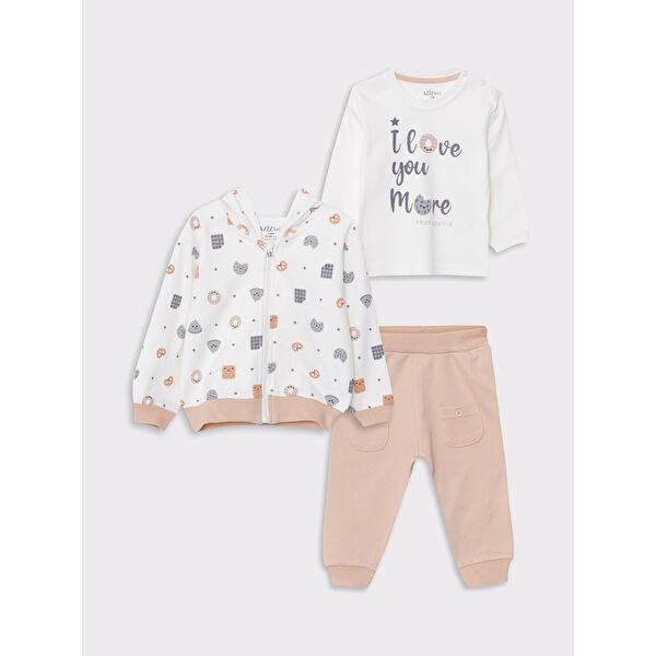 Aziz Bebe Bisiklet Yaka Erkek Bebek 3'lü Takım Aziz Bebe Bisiklet Yaka Erkek Bebek 3'lü Takım