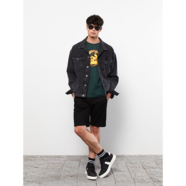 LCW CASUAL Slim Fit Beli Bağlama Detaylı Erkek Şort