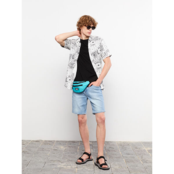 Standart Kalıp Erkek Jean Şort