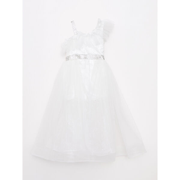 Daisy Girl Nakış Detaylı Kız Çocuk Elbise