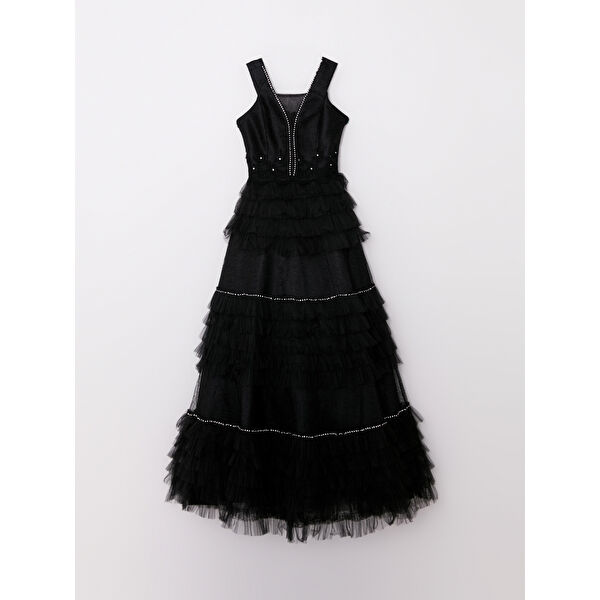 Daisy Girl Aplikeli Taş Detaylı Kız Çocuk Elbise Daisy Girl Aplikeli Taş Detaylı Kız Çocuk Elbise