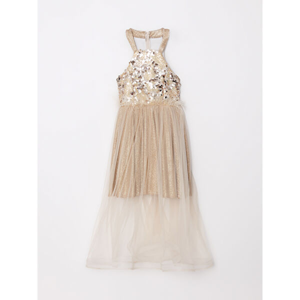 Daisy Girl Pul İşlemeli Kız Çocuk Elbise