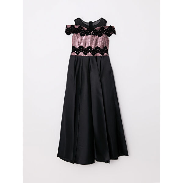 Daisy Girl Bisiklet Yaka Nakış Detaylı Kız Çocuk Elbise Daisy Girl Bisiklet Yaka Nakış Detaylı Kız Çocuk Elbise