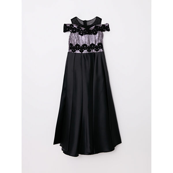 Daisy Girl Bisiklet Yaka Nakış Detaylı Kız Çocuk Elbise Daisy Girl Bisiklet Yaka Nakış Detaylı Kız Çocuk Elbise