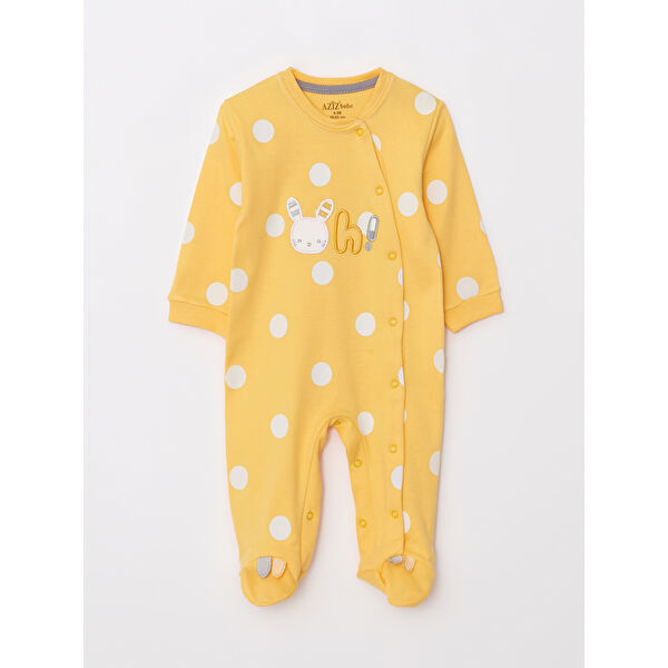 Aziz Bebe Baskılı Kız Bebek Tulum