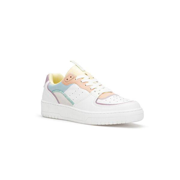 Renk Bloklu Bağcıklı Kadın Spor Ayakkabı