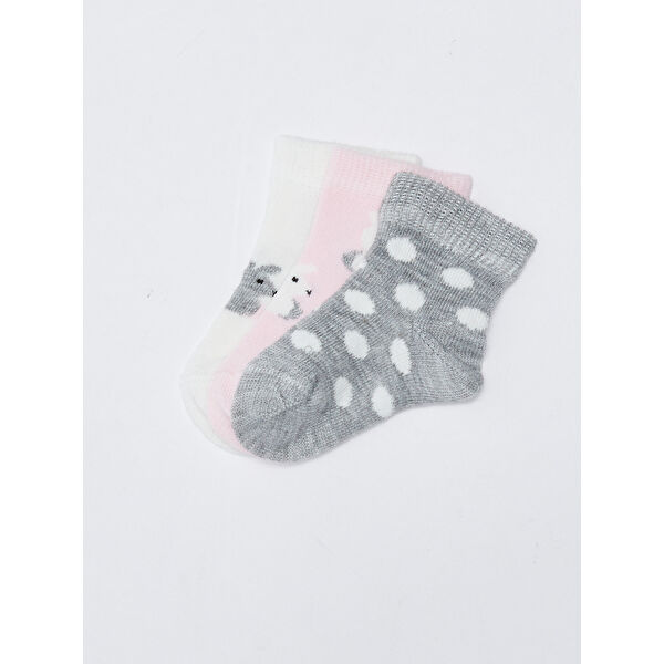 Aziz Bebe Kız Bebek Soket Çorap 3'lü