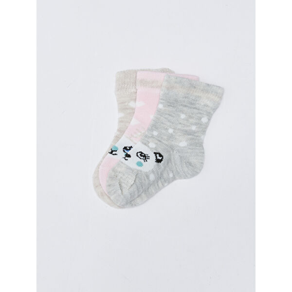 Aziz Bebe Kız Bebek Soket Çorap 3'lü