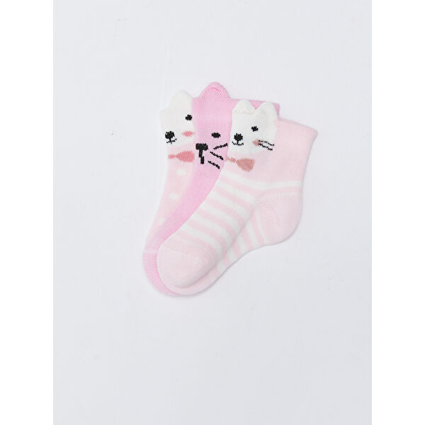 Aziz Bebe Kız Bebek Soket Çorap 3'lü