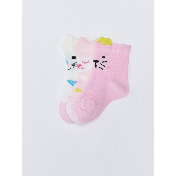 Aziz Bebe Kız Bebek Soket Çorap 3'lü