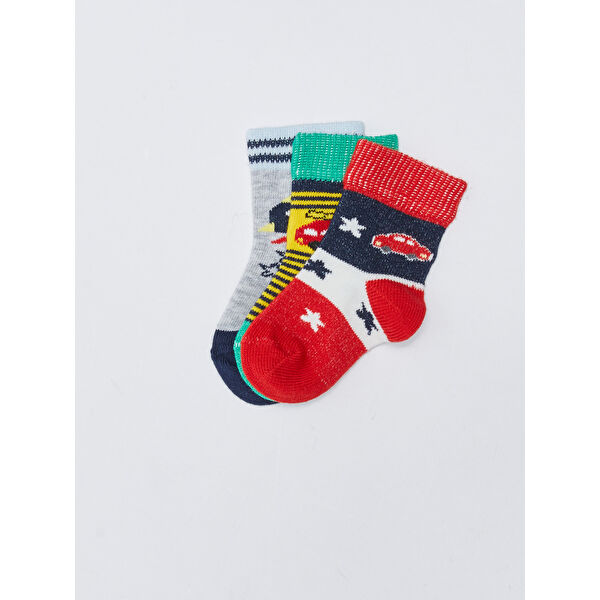 Aziz Bebe Erkek Bebek Soket Çorap 3'lü