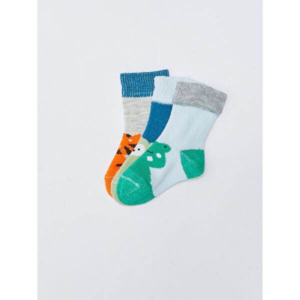 Aziz Bebe Erkek Bebek Soket Çorap 3'lü