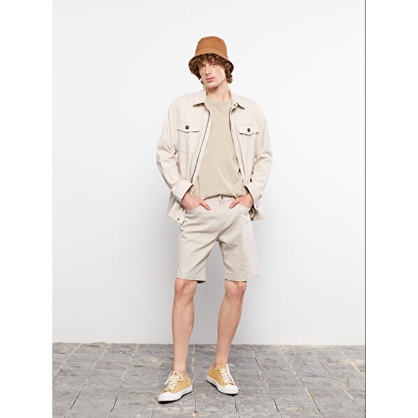 Standart Kalıp Dokulu Erkek Şort