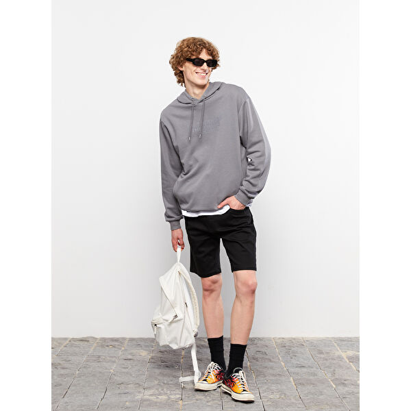 Standart Kalıp Dokulu Erkek Şort