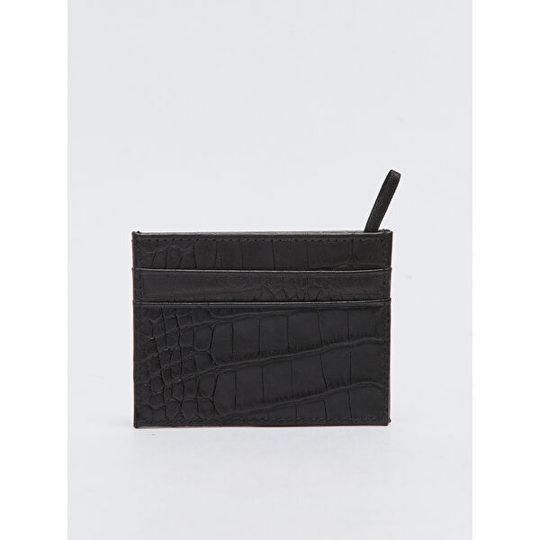 Hakiki Deri Kroko Desenli Kadın Kartlık