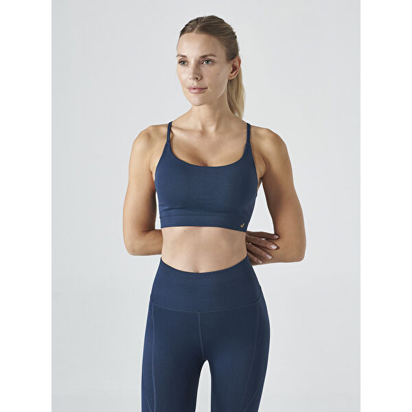 Jerf Pine U Yaka Baskılı Ayarlanabilir Askılı Kadın Büstiyer