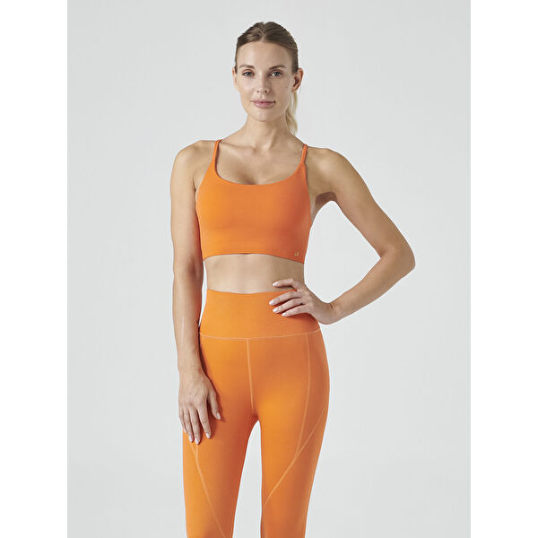 Jerf Pine U Yaka Baskılı Ayarlanabilir Askılı Kadın Büstiyer