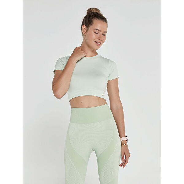 Jerf Captiva Bisiklet Yaka Düz Kısa Kollu Crop Kadın Tişört Jerf Captiva Bisiklet Yaka Düz Kısa Kollu Crop Kadın Tişört
