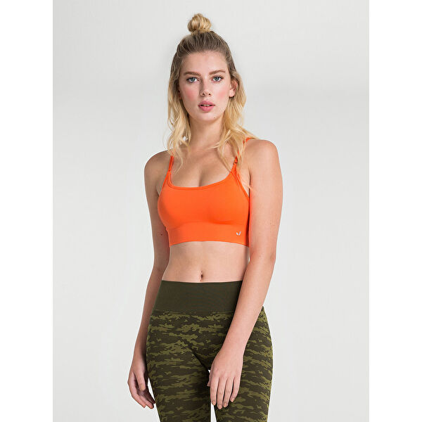 Jerf Bluff U Yaka Baskılı Kaplı Kadın Spor Büstiyer Jerf Bluff U Yaka Baskılı Kaplı Kadın Spor Büstiyer