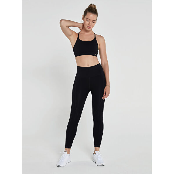 Jerf Pine Yüksek Bel Baskılı Toparlayıcı Kadın Tayt