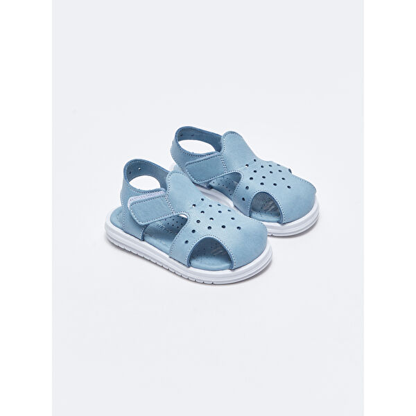 Hakiki Deri Cırt Cırtlı Erkek Bebek Sandalet