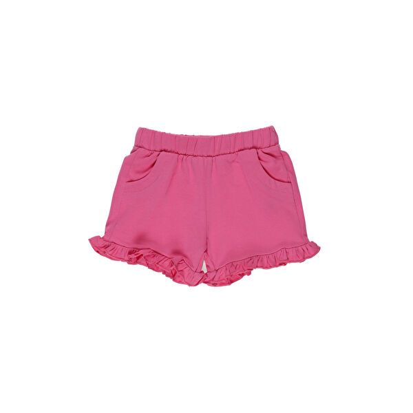 Panço Beli Lastikli Kız Bebek Şort