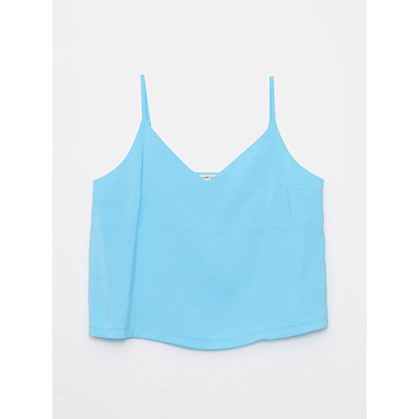 LCW CASUAL V Yaka Düz Askılı Kadın Bluz