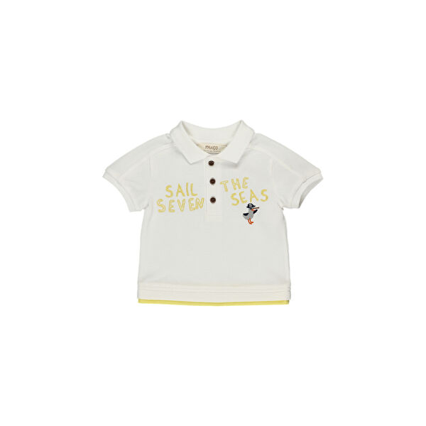 Panço Polo Yaka Kısa Kollu Erkek Bebek Tişört