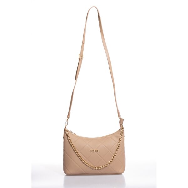 Deri Görünümlü Zincir Detaylı Kadın Omuz Çantası Deri Görünümlü Zincir Detaylı Kadın Omuz Çantası