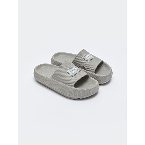 Tek Bantlı Baskılı Erkek Terlik