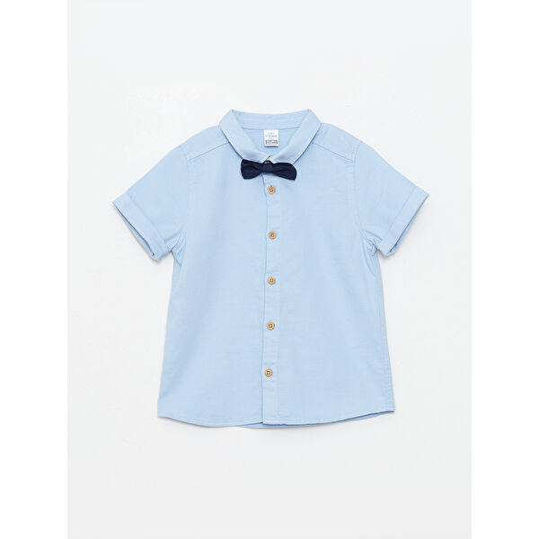 Kısa Kollu Erkek Bebek Gömlek ve Papyon 2'li Takım