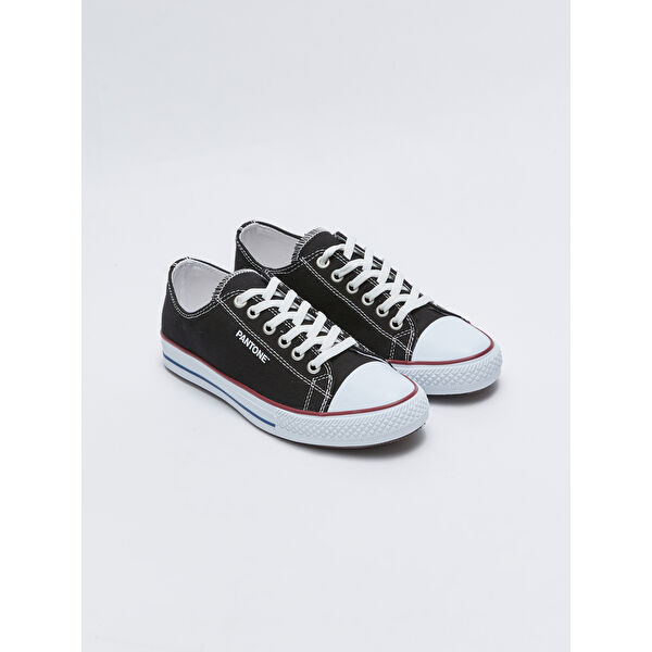 Pantone Bağcıklı Keten Kadın Spor Ayakkabı