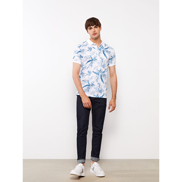 Polo Yaka Kısa Kollu Desenli Penye Erkek Tişört Polo Yaka Kısa Kollu Desenli Penye Erkek Tişört