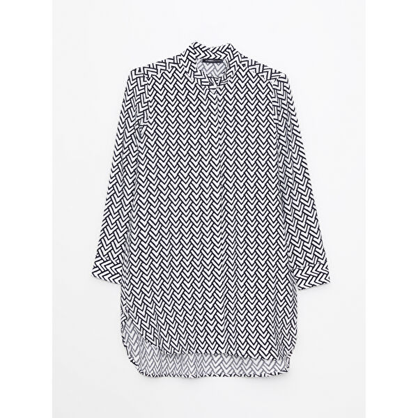 LCW CLASSIC Hakim Yaka Desenli Uzun Kollu Kadın Tunik