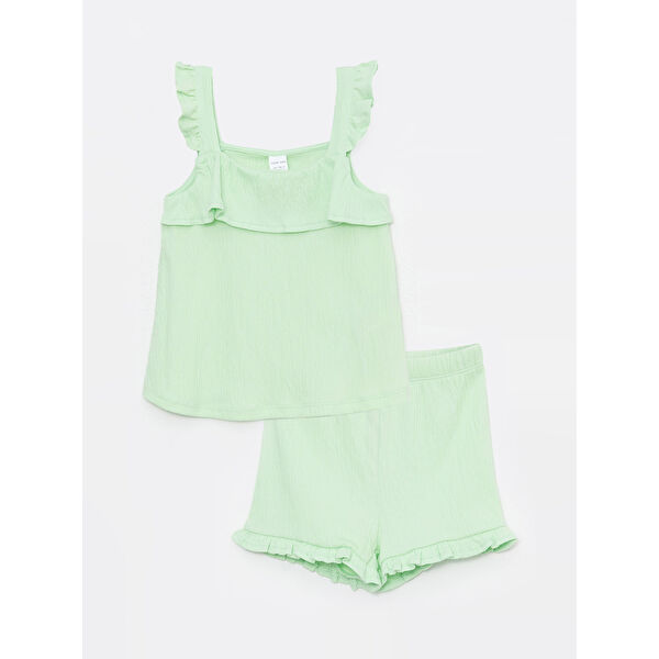 Kare Yaka Askılı Basic Kız Bebek Bluz ve Şort 2'li Takım Kare Yaka Askılı Basic Kız Bebek Bluz ve Şort 2'li Takım