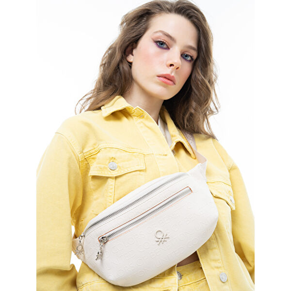 Benetton Baskılı Kadın Göğüs Çantası