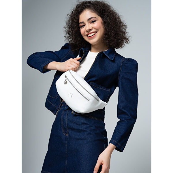 Benetton Baskılı Kadın Göğüs Çantası