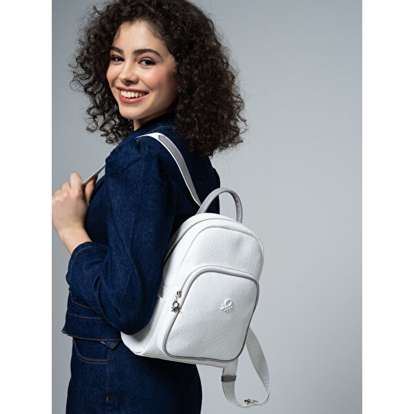 Benetton Baskılı Kadın Sırt Çantası