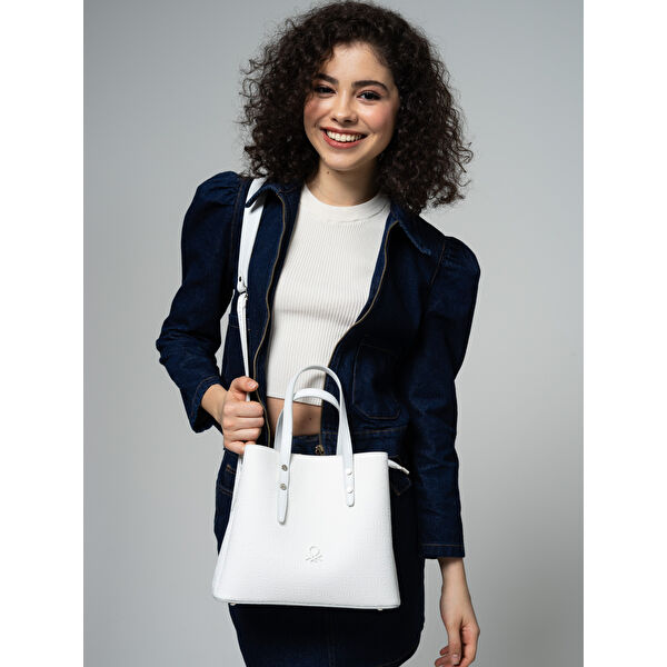 Benetton Baskılı Kadın Kol Çantası