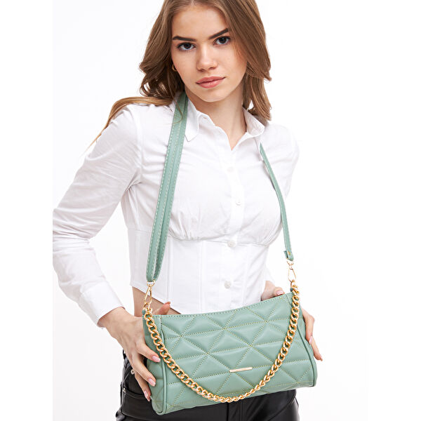 Madamra Kapitoneli Zincirli Kadın Omuz Çantası