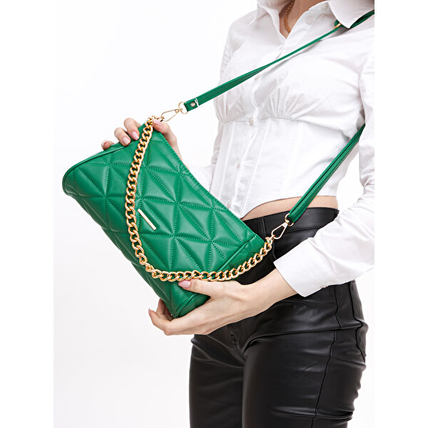 Madamra Kapitoneli Zincirli Kadın Omuz Çantası